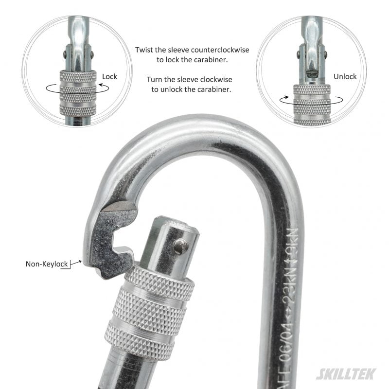 Steel Oval Screw Lock Carabiner Supplier from Taiwan - SKILLTEK