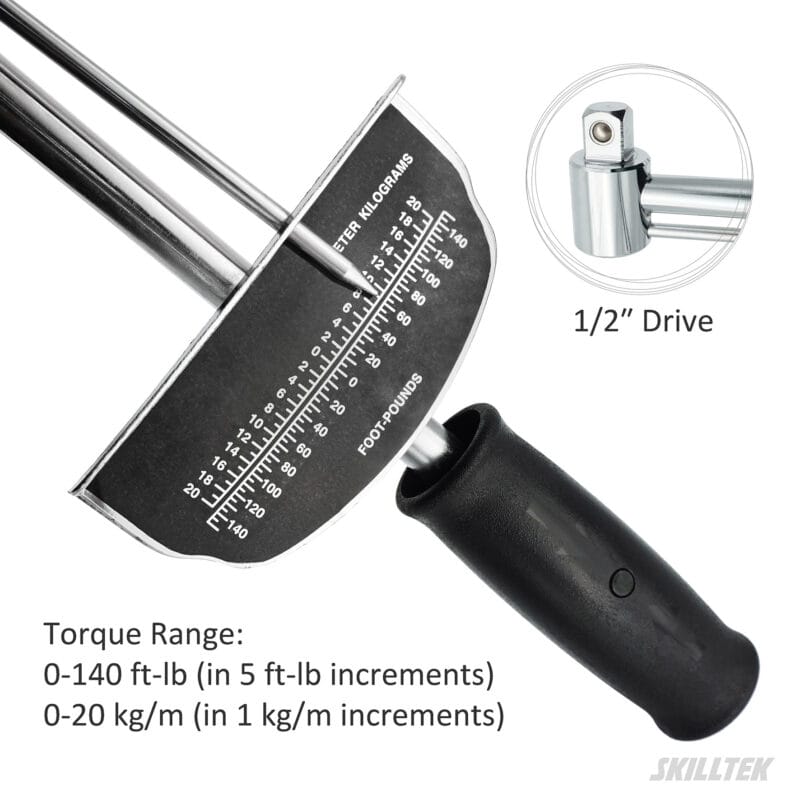 1/2" Dr. Beam Torque Wrench _0 to 140 ft-lb Manufacturer - SKILLTEK